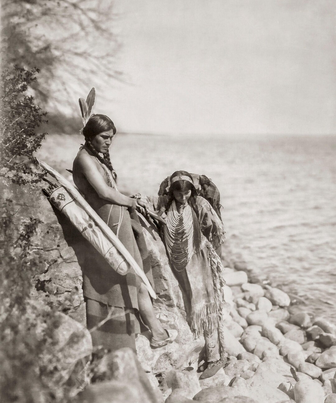 Ojibwe Couple Photograph by Roland Reed, Circa 1913 - Etsy