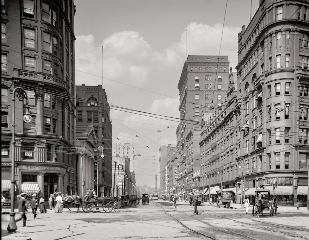 Old Cleveland Ohio Photo, Euclid Avenue, Early 1900s, Vintage Cleveland ...