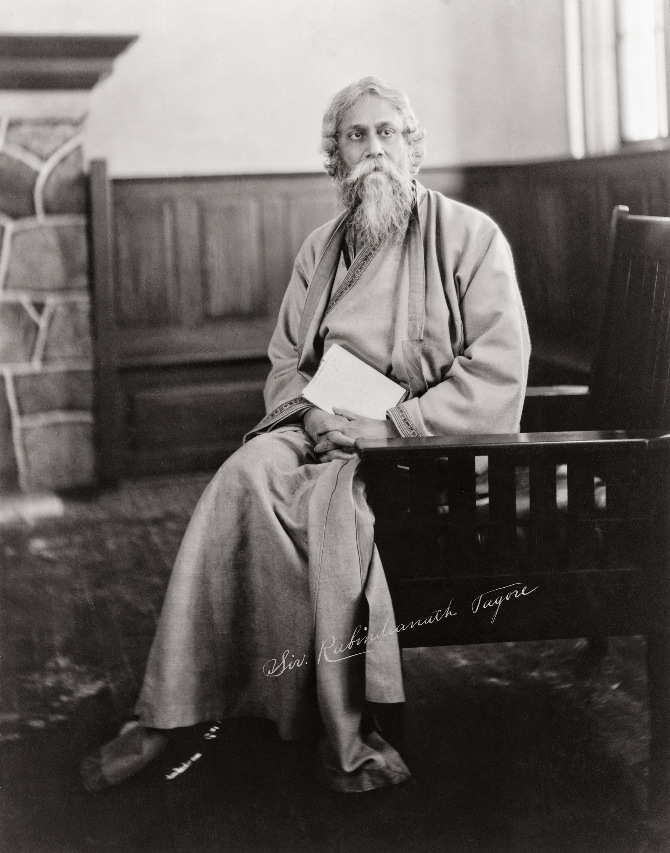 Rabindranath Tagore Photo Poet Indian Bengali India Black | Etsy