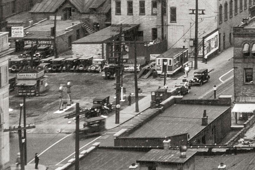 Old Detroit Skyline Photo Detroit Michigan and Detroit River - Etsy