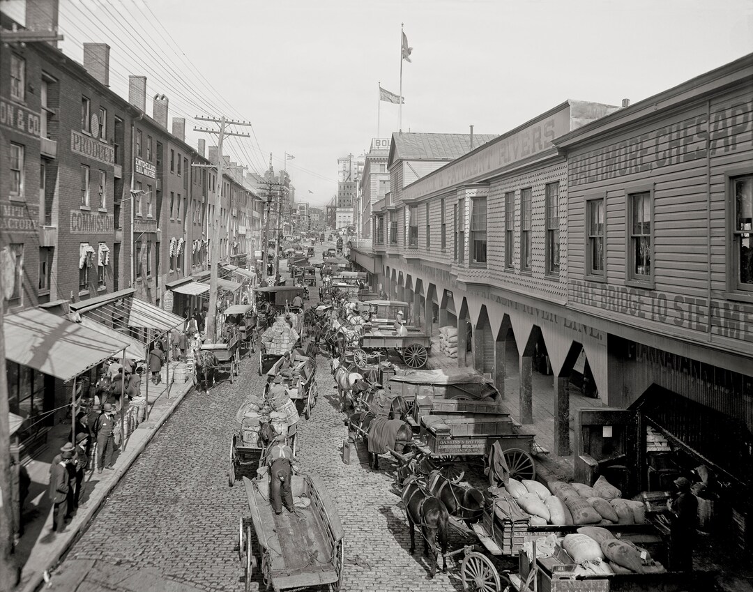 Old Baltimore Photo, Light Street Looking North. Maryland Photos ...