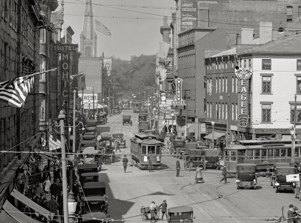 Fall River MA Print: 1920s Main Street Historical Photo - Etsy