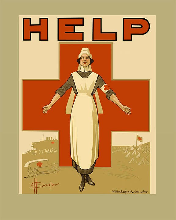 Ww1 Propaganda Posters Women Red Cross