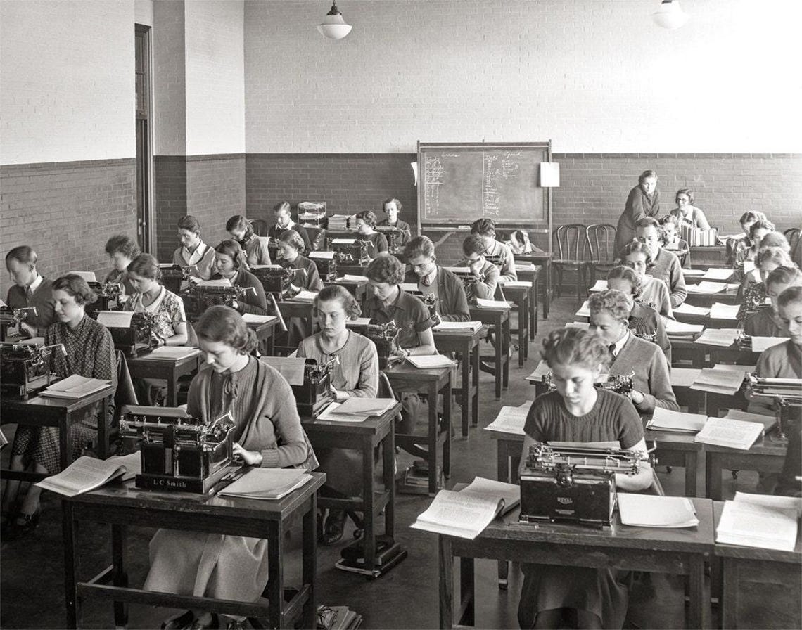 Typewriter Class Photo Print: Bethesda Maryland, 1935 - Etsy