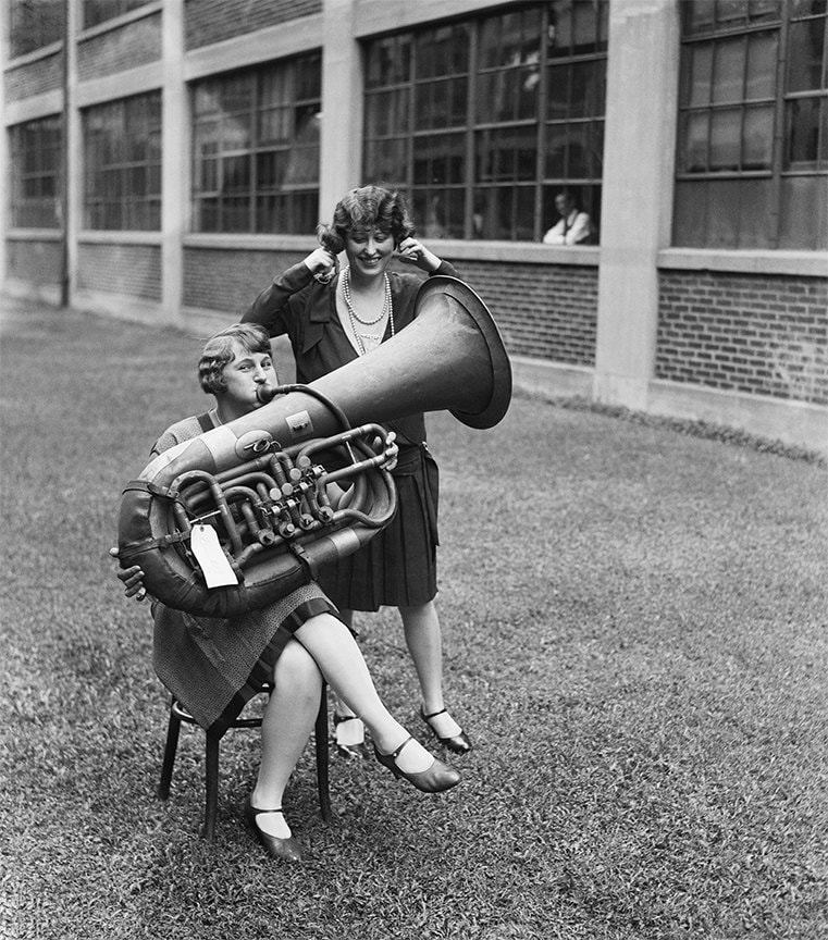 Tuba Players Photo Tuba playing Woman Photograph 1928 | Etsy