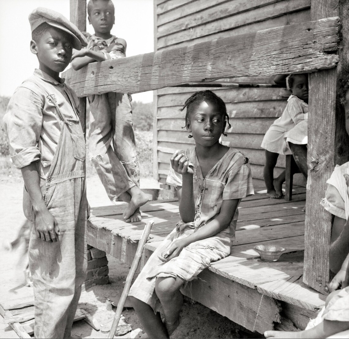 Poignant African American Portrait of Children by Dorthea Lange, 1936 ...