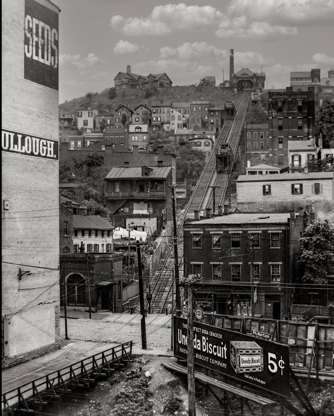 Old Cincinnati Ohio Photo, Mount Adams Incline, Railway Elevator, 1915 ...