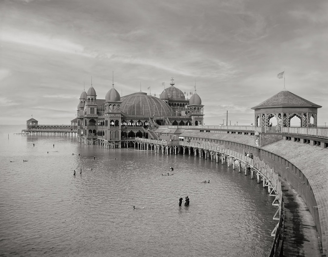 Saltair Pavilion Photo, Great Salt Lake, Utah Artwork in Black and ...