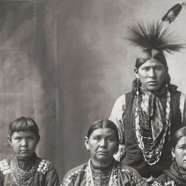 Sauk Indian Family Portrait - 1899 Omaha Photography Print - Etsy