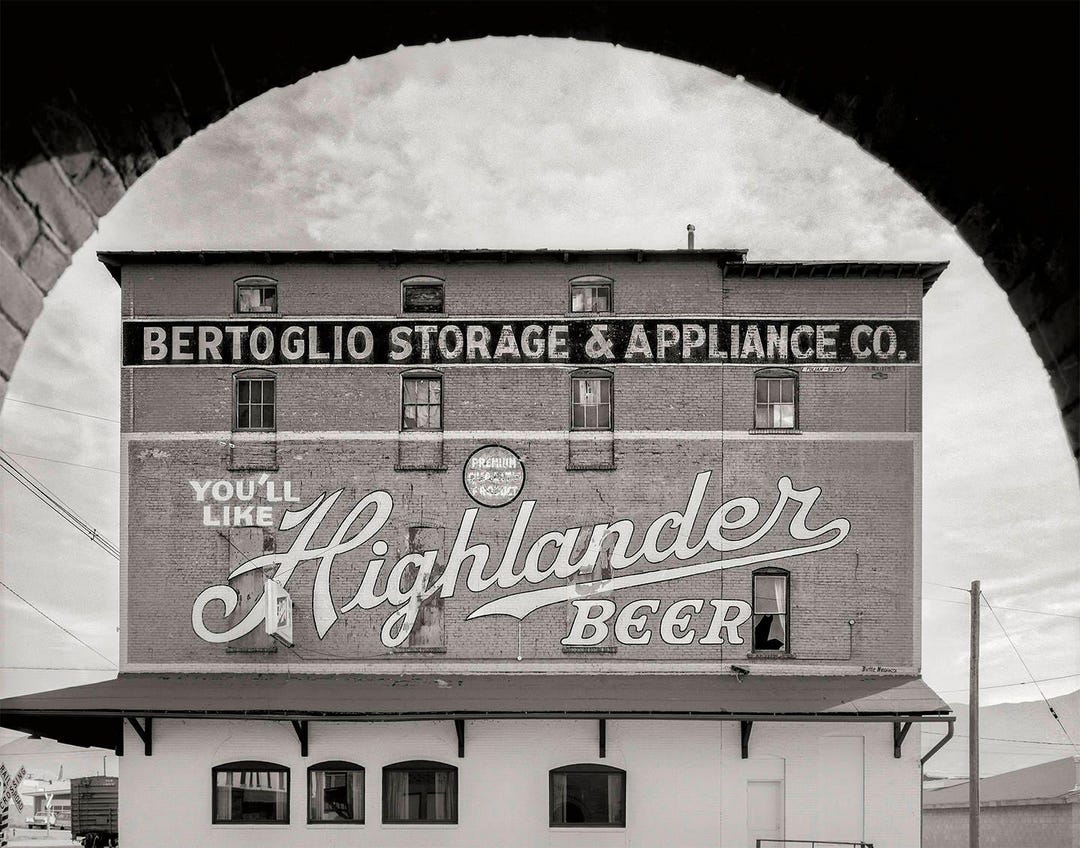 Highlander Beer Sign Photo: Butte Montana Black & White Print - Etsy