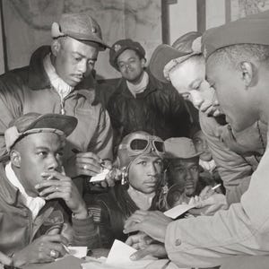 African American Tuskegee Airmen WWII Portrait: Black History Art Print ...