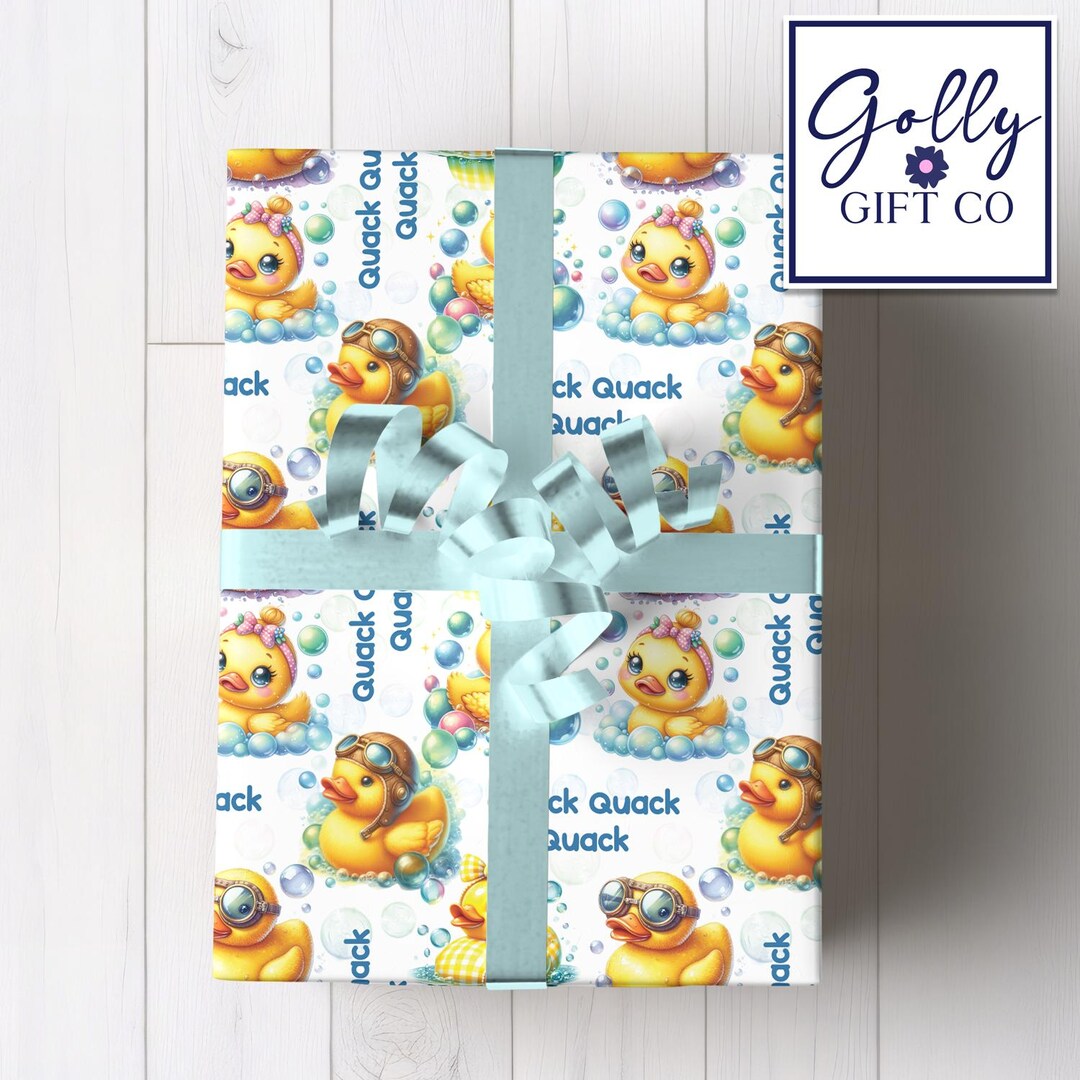 Rubber Ducky Quack Quack Quack Wrapping Paper - Gift Wrap - Cute Rubber ...