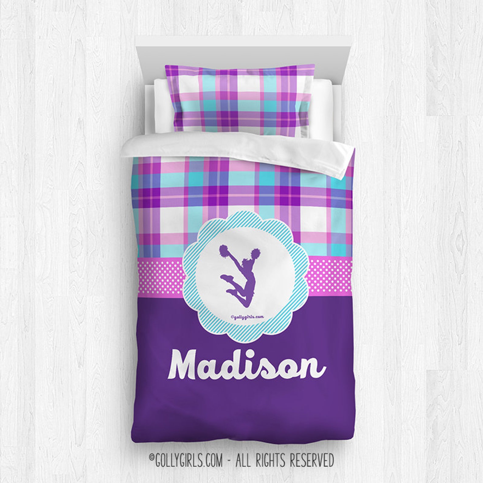 Personalized Cheerleading Comforter Set Custom Cheerleading Bedding ...