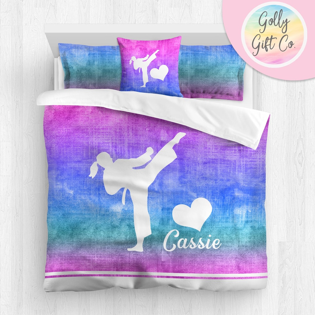 Personalized Girl's Martial Arts / Karate Bedding / Customized Martial ...