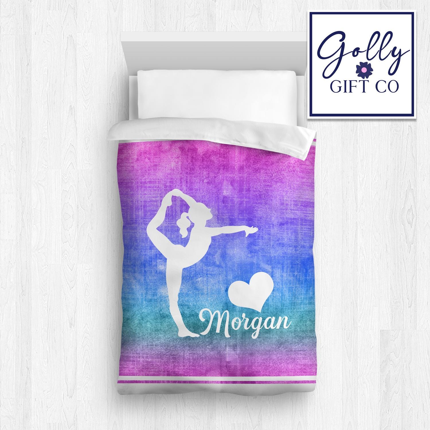 Personalized Girl's Gymnastics Bedding / Gymnastics Duvet / Gymnastics ...