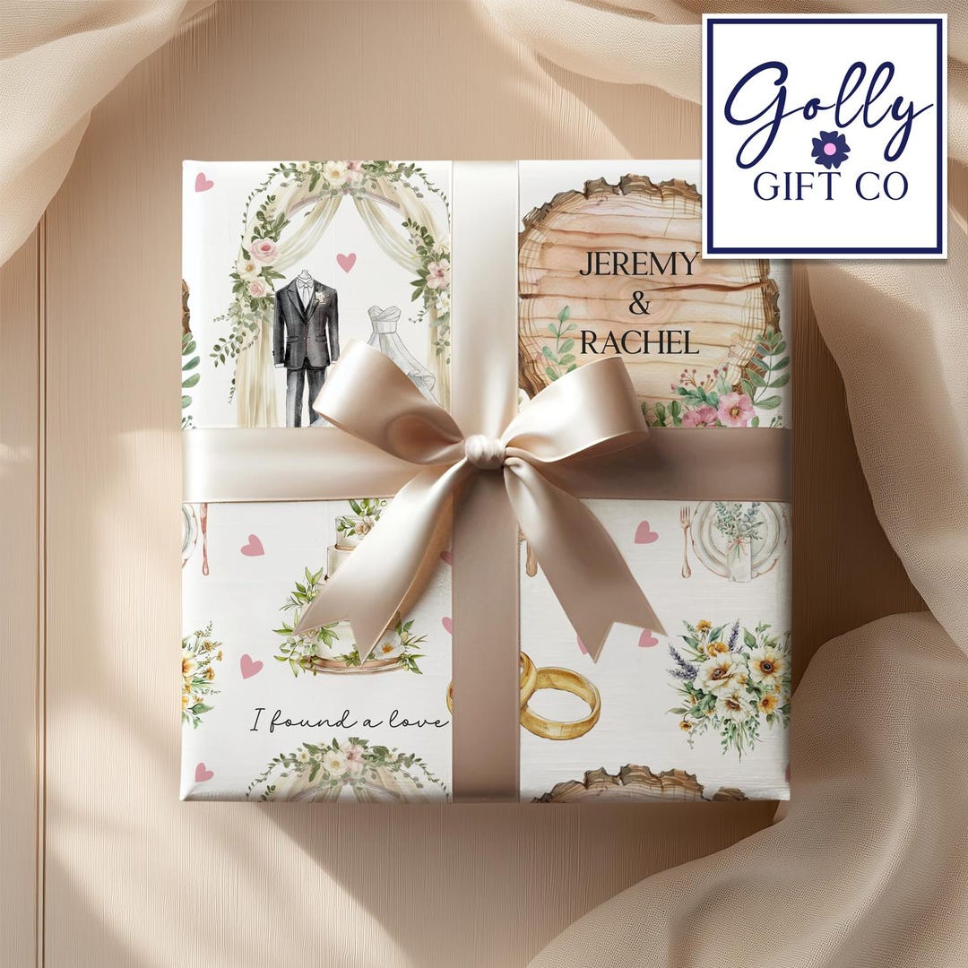 Personalized Rustic Country Wedding Wrapping Paper - Wedding Shower ...