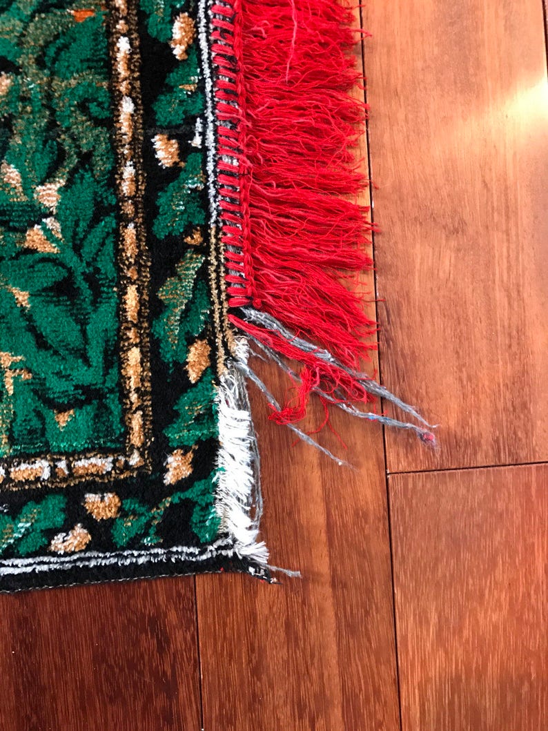 Vintage Deer Tapestry Forest Sunset Deer Scene Rug Italy - Etsy