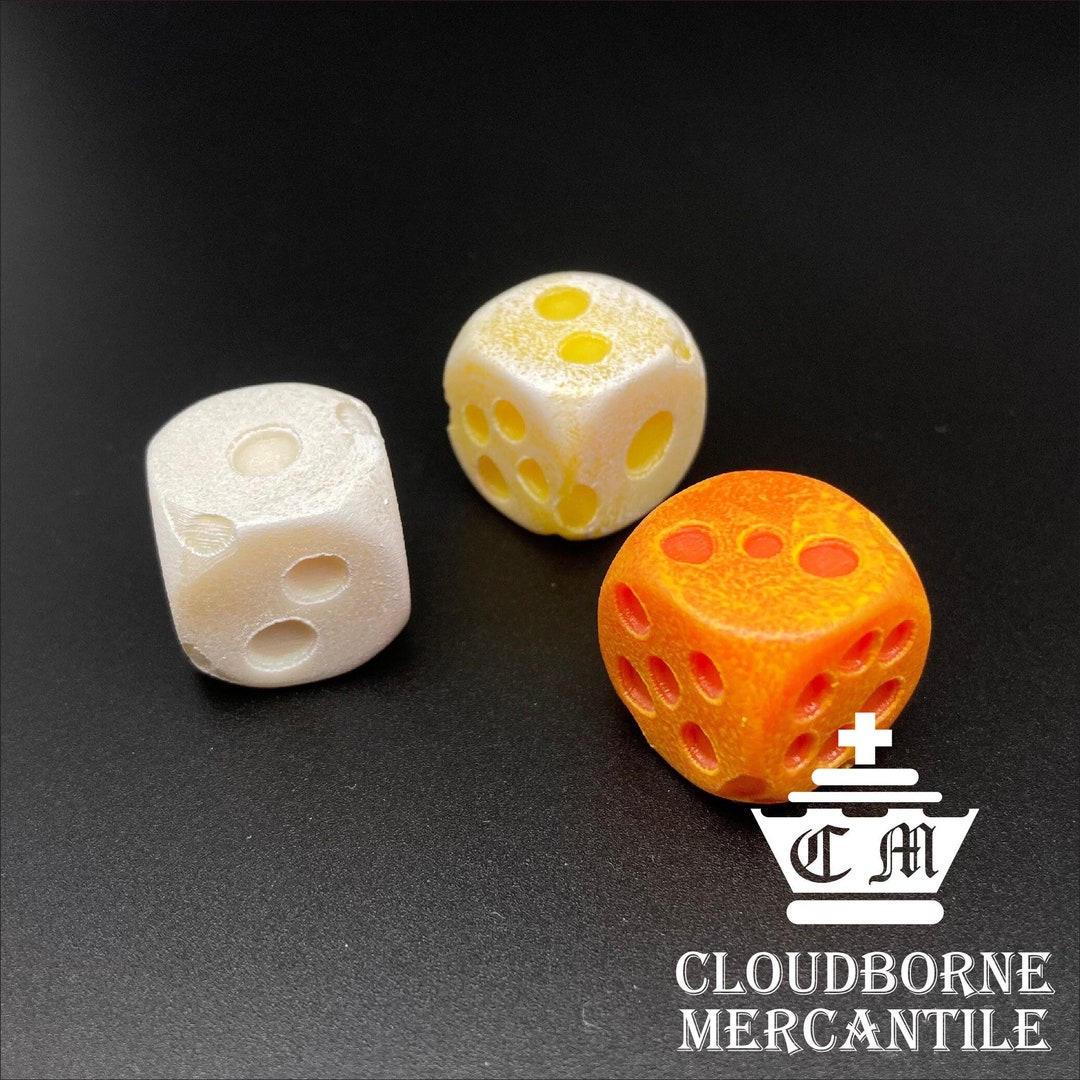 CHEESE Dice for Tabletop Gaming Three Flavors not-edible - Etsy