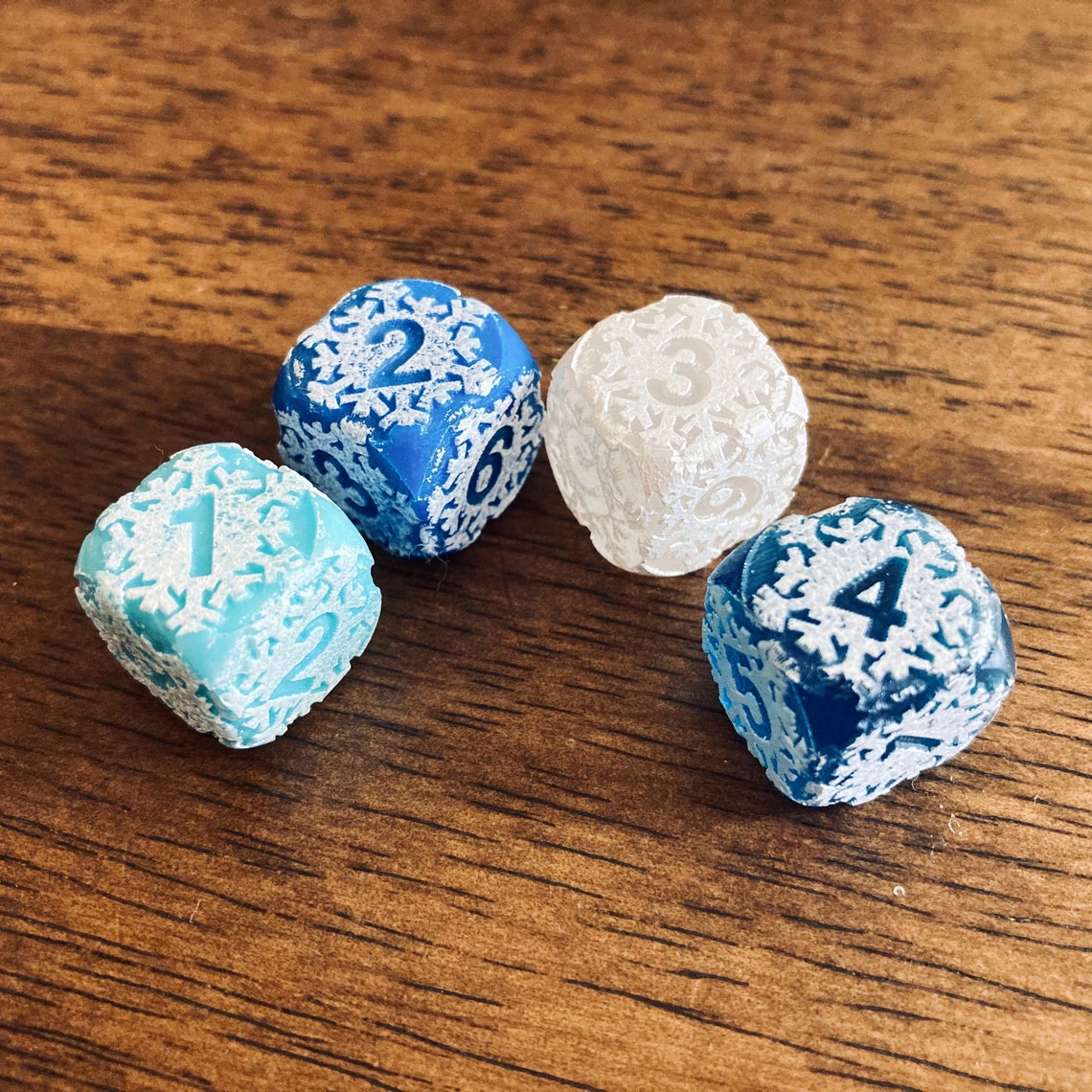 SNOWFLAKE Dice Four Versions for Tabletop Gaming | Etsy