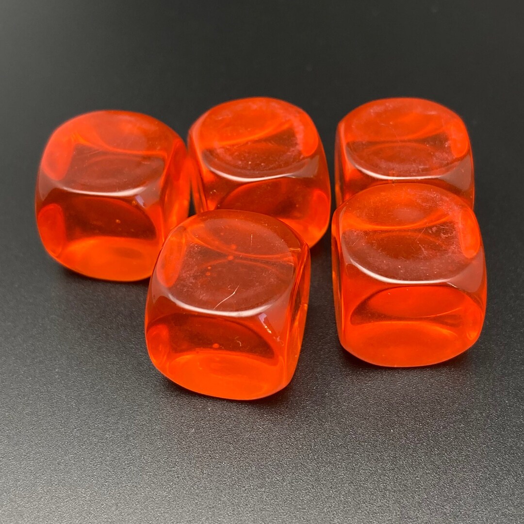 Blank Dice - 16mm Acrylic - Translucent Orange - Rounded Corners - Etsy
