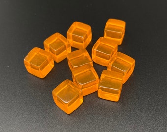 Blank Dice 16mm Acrylic Translucent Orange Rounded | Etsy