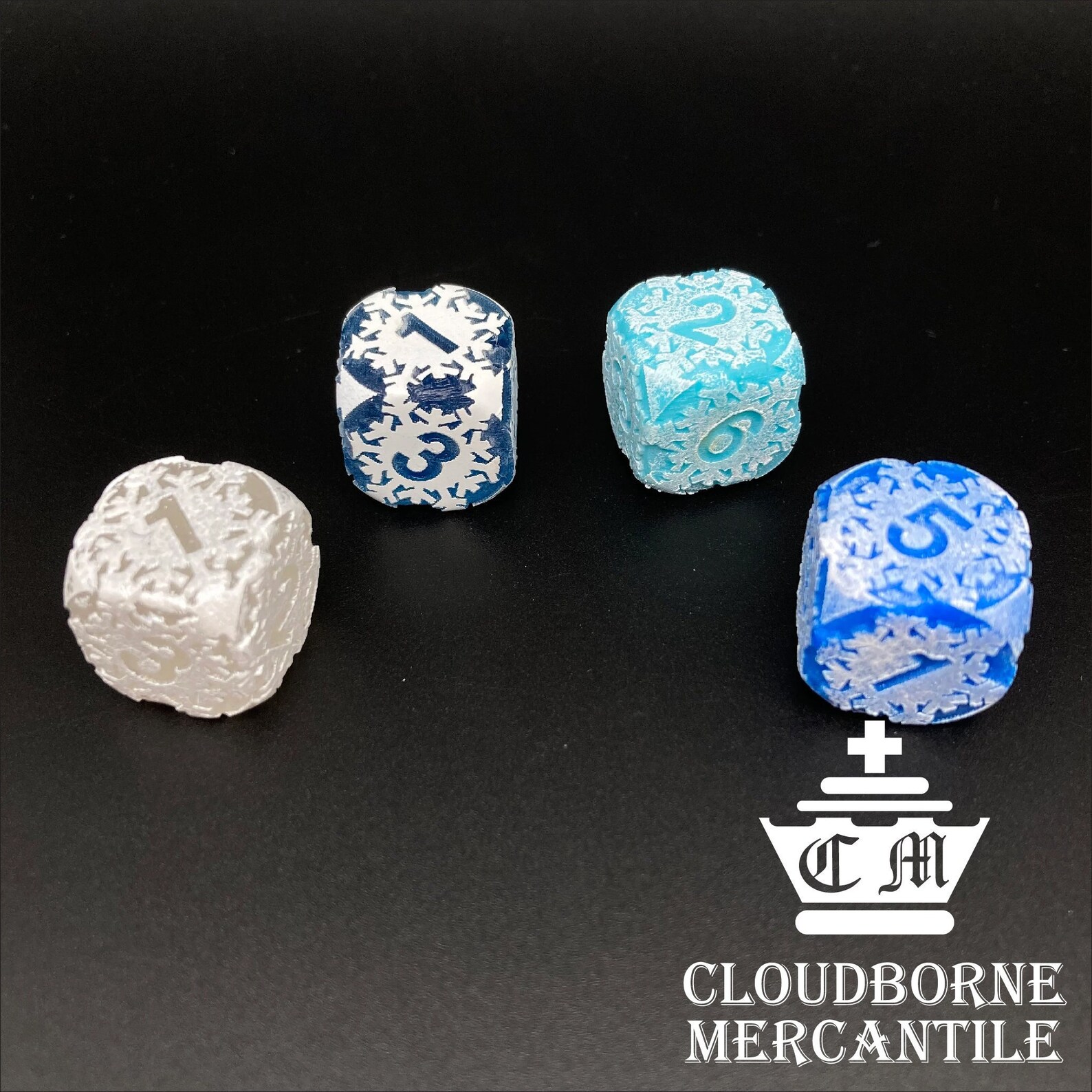 SNOWFLAKE Dice Four Versions for Tabletop Gaming - Etsy