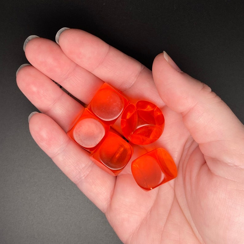 Blank Dice 16mm Acrylic Translucent Orange Rounded - Etsy