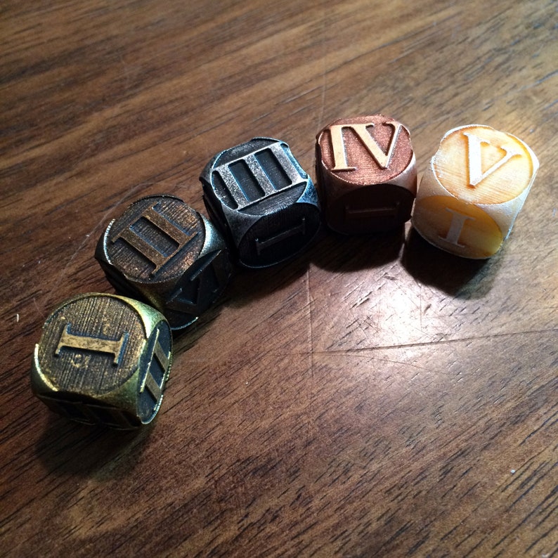 ROMAN NUMERAL Dice for Tabletop Gaming Available in Five - Etsy