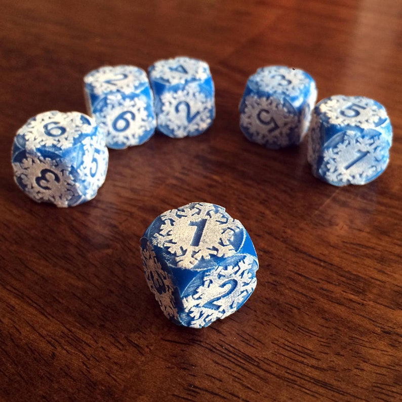 SNOWFLAKE Dice Four Versions for Tabletop Gaming | Etsy