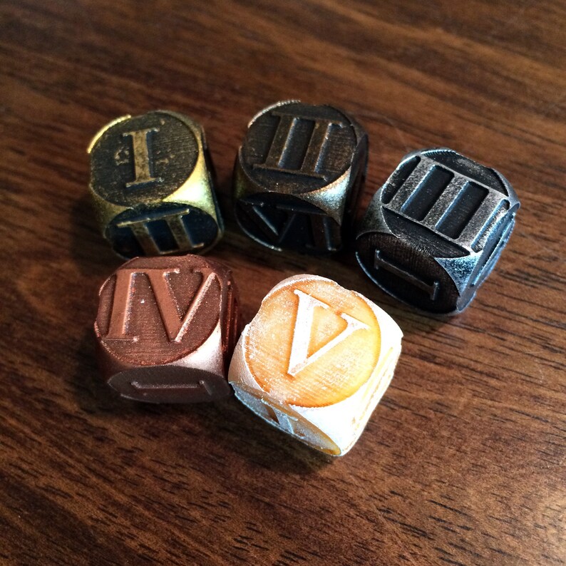 ROMAN NUMERAL Dice for Tabletop Gaming Available in Five - Etsy