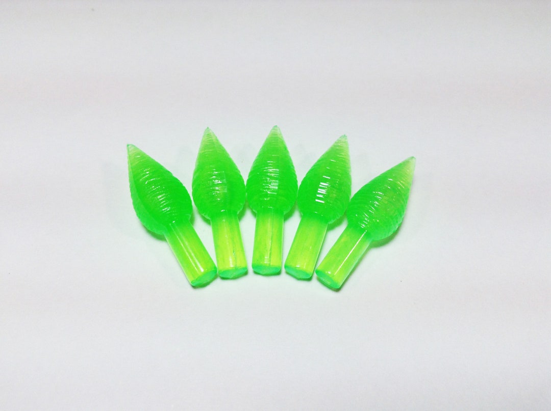 Medium "neon Green" Ceramic Christmas Tree Light Pegs / Bulbs - 50 ...