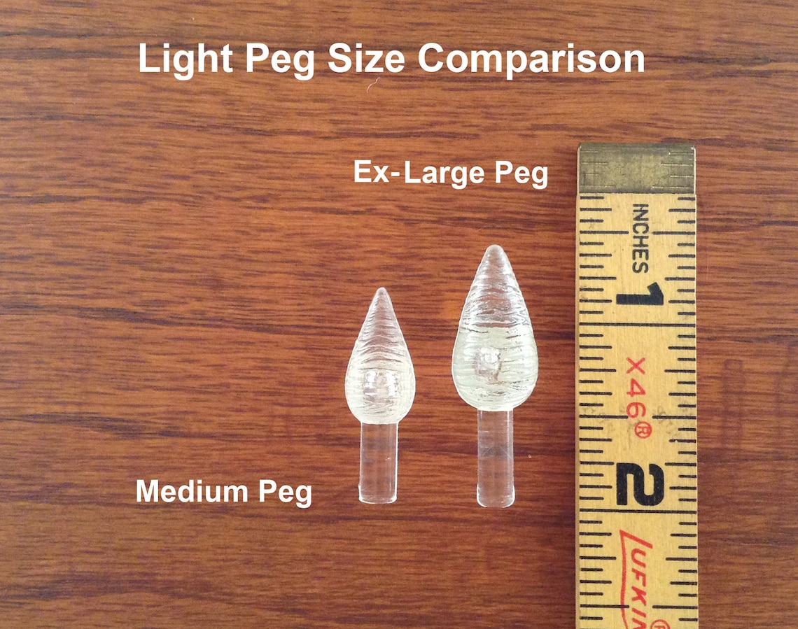 Large clear Ceramic Christmas Tree Light Pegs / - Etsy