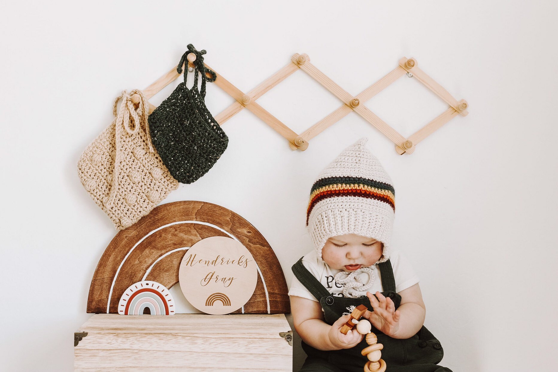 Thea bonnet / rainbow bonnet / boho rainbow bonnet | Etsy