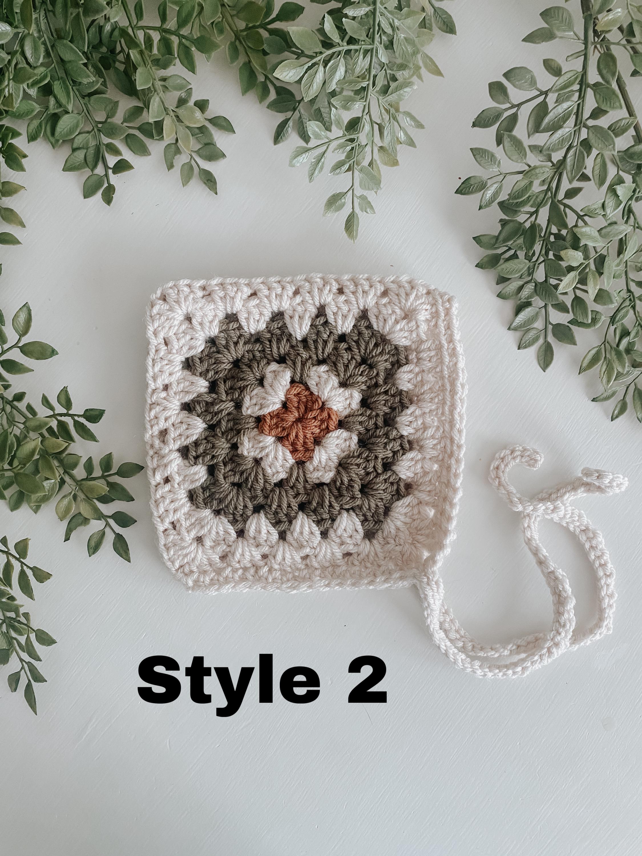 Granny Square Bonnet / Baby Bonnet / Pixie Hat - Etsy