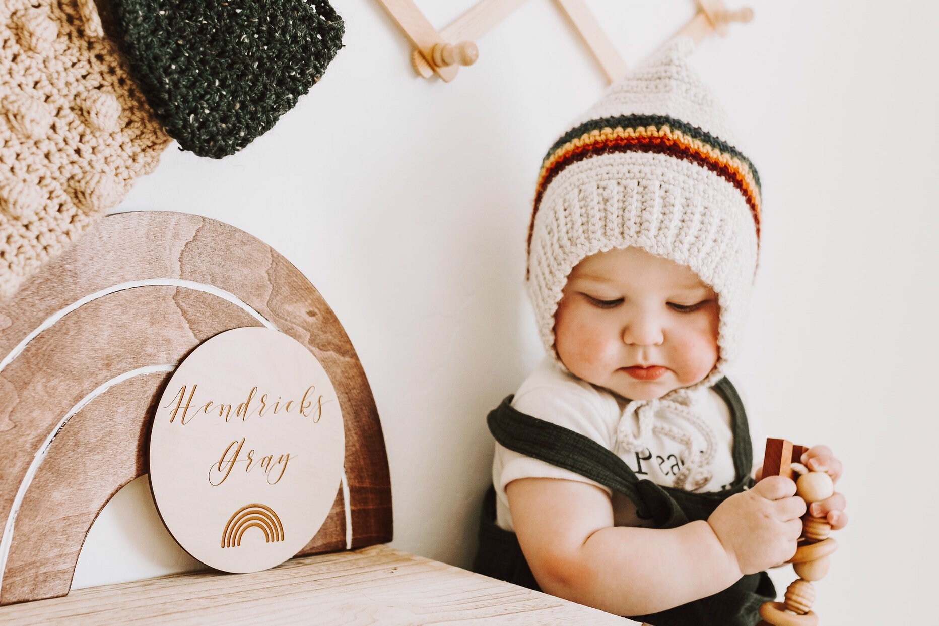 Thea bonnet / rainbow bonnet / boho rainbow bonnet | Etsy
