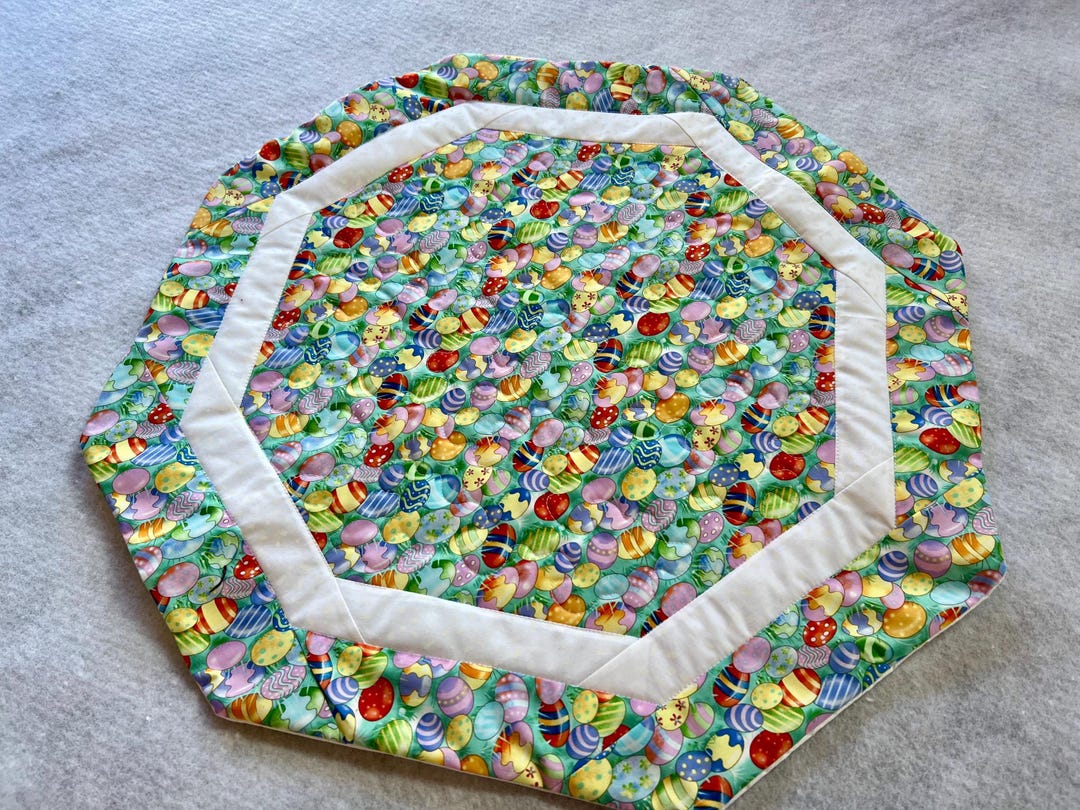 25 Inch Octagon Easter Eggs Runner,easter Runner for Round Table,runner ...