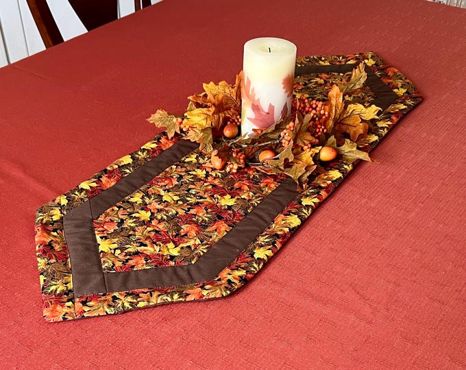 36 Inch Quilted Sunflower and Pumpkin Table Runner,small Autumn Runner ...