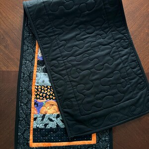 Quilted 45 Inch Halloween Table Runner, Handmade Quilted Autumn Table ...