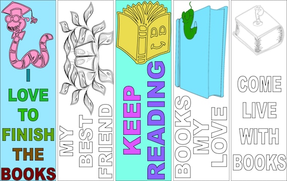 Bookmark reading 1 Bookmark instant download birthday | Etsy