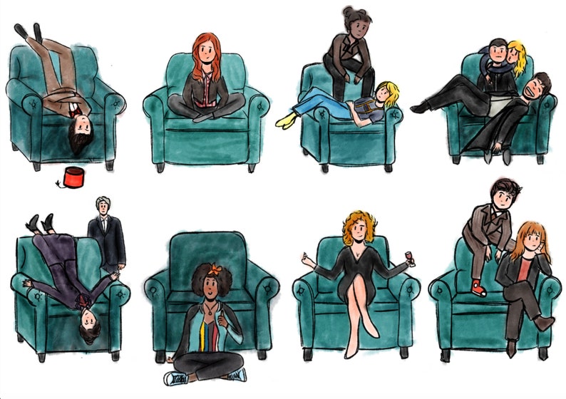 Doctor Who Companions Sitting Poster - Etsy