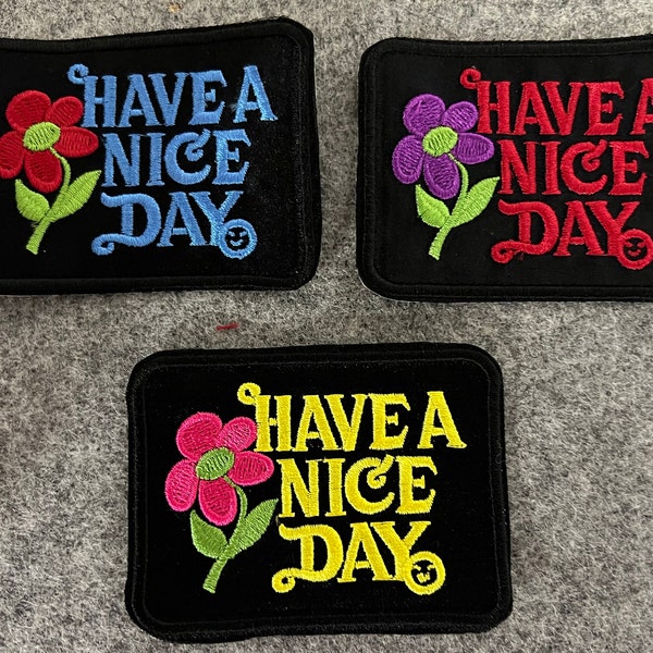 Have a Nice Day Patch - Etsy