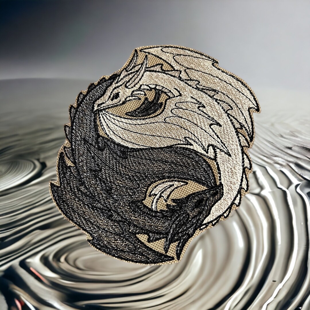 Yin and Yang Dragons Patch 4.85 X 4.87 Iron on or Sew On - Etsy