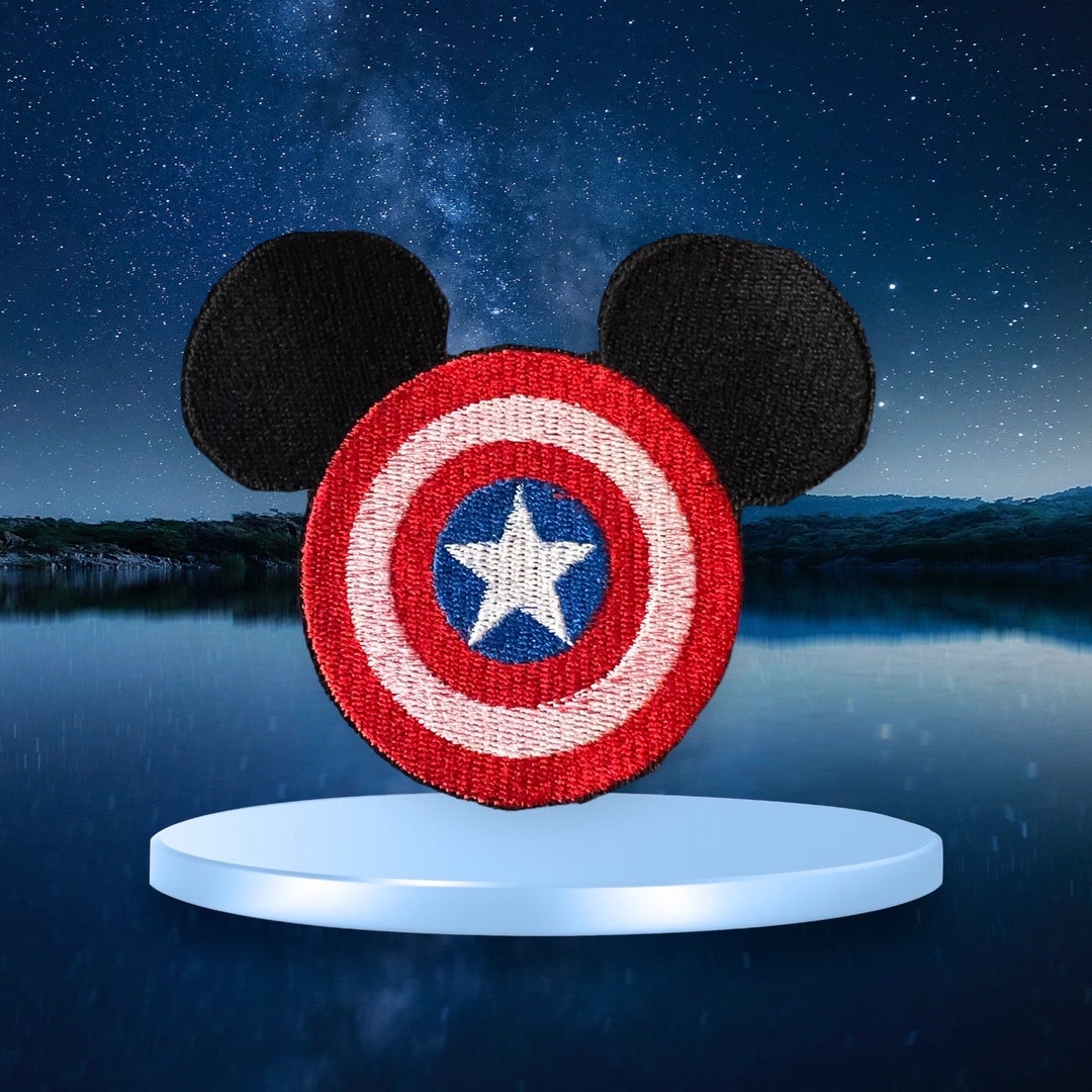 Captain America Mickey Mouse Iron on Patch - Etsy