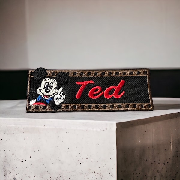 Mickey Name Tag - Etsy