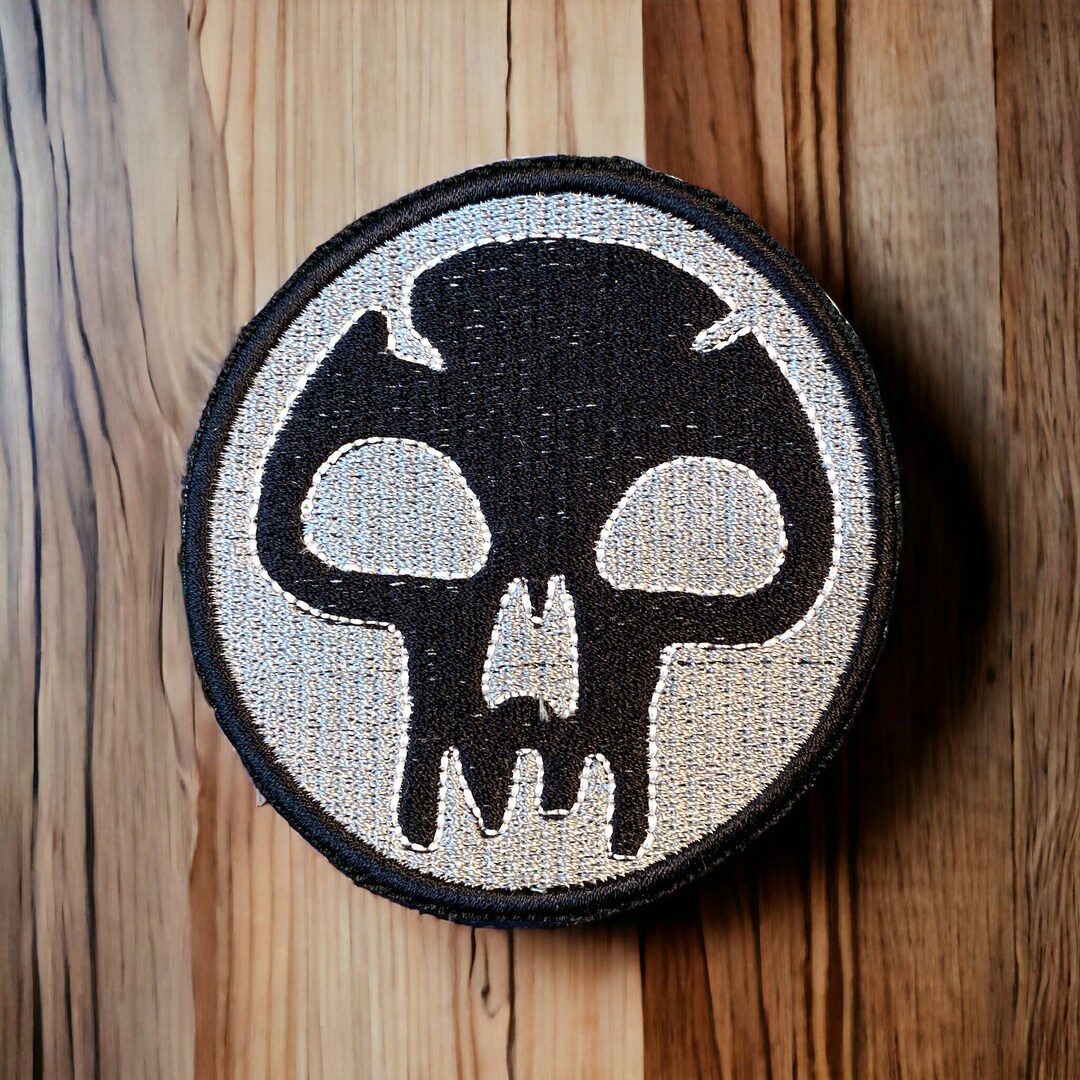 Black Mana Iron on Patch Magic the Gathering Blue Jean Patches Kid ...