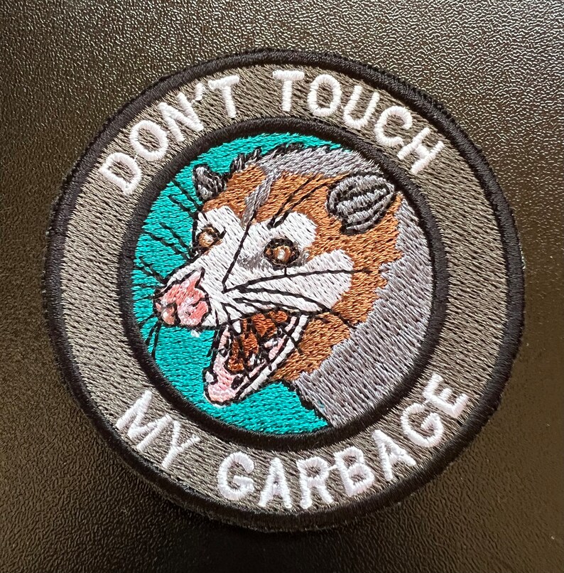Opossum Don't Touch My Garbage Iron on Patch - Etsy