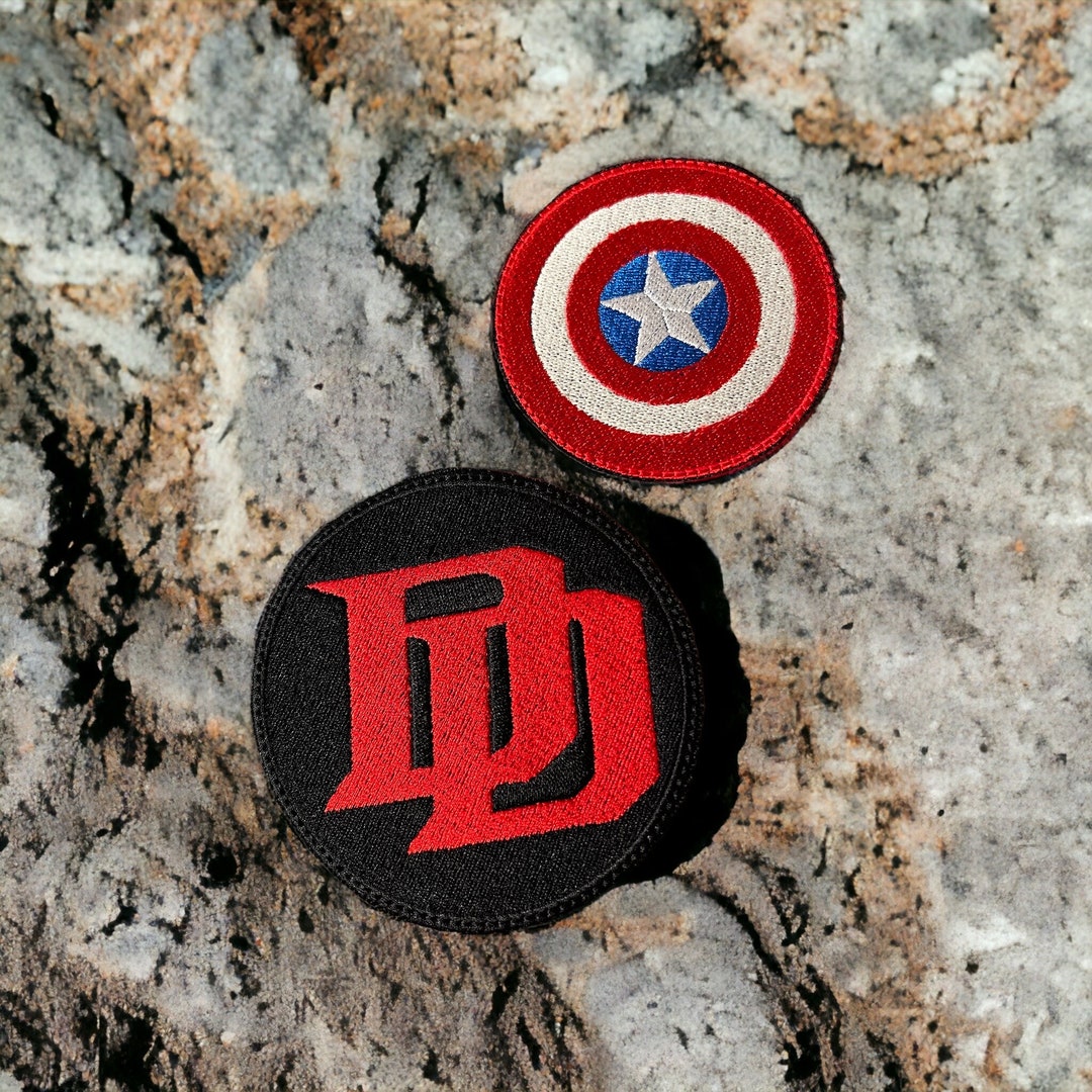 Marvel Comic Iron on Patches Capitan America and Daredevil - Etsy