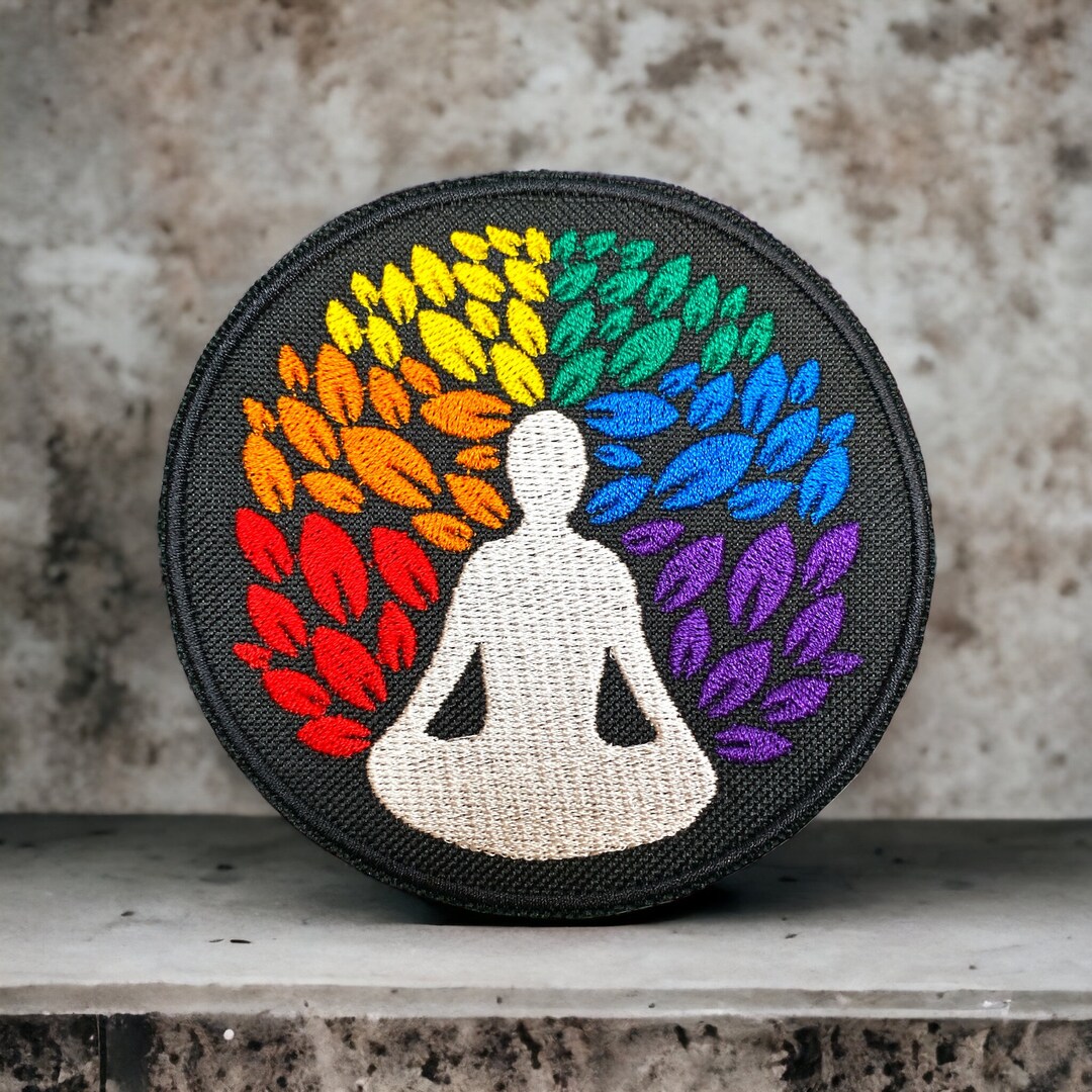 Meditation Iron on Patch/ Chakra Iron on Patch - Etsy
