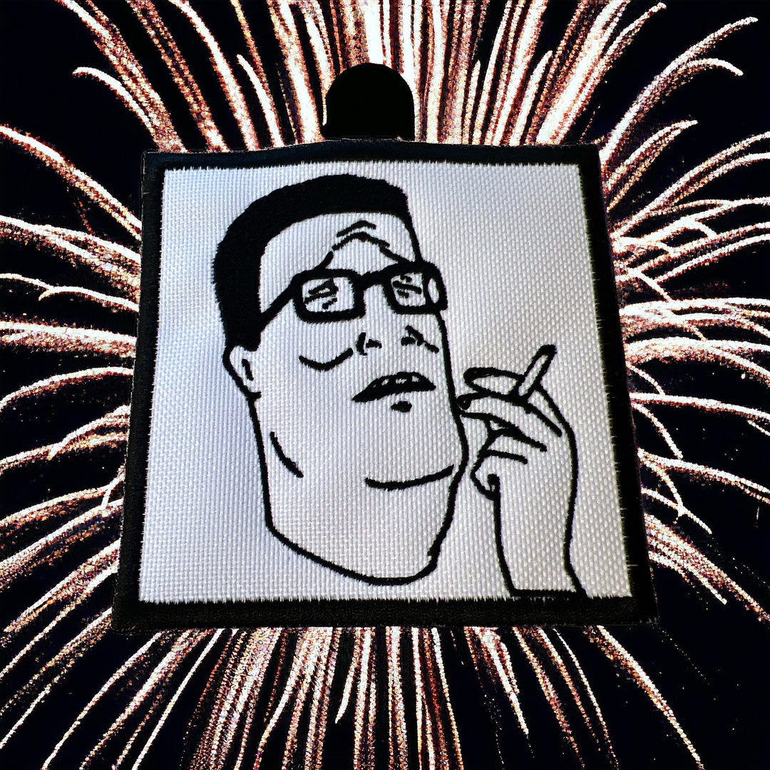 Hank Hill Smoking Character Patch 361 X 363 Inchesiron Onsew Onhook Etsy