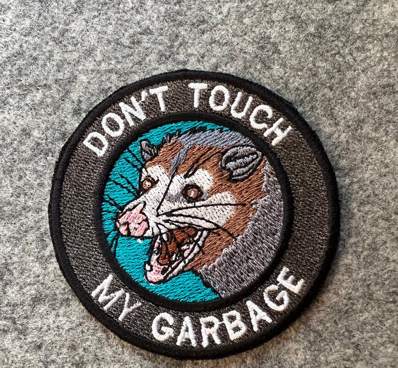 Opossum Don't Touch My Garbage Iron on Patch - Etsy